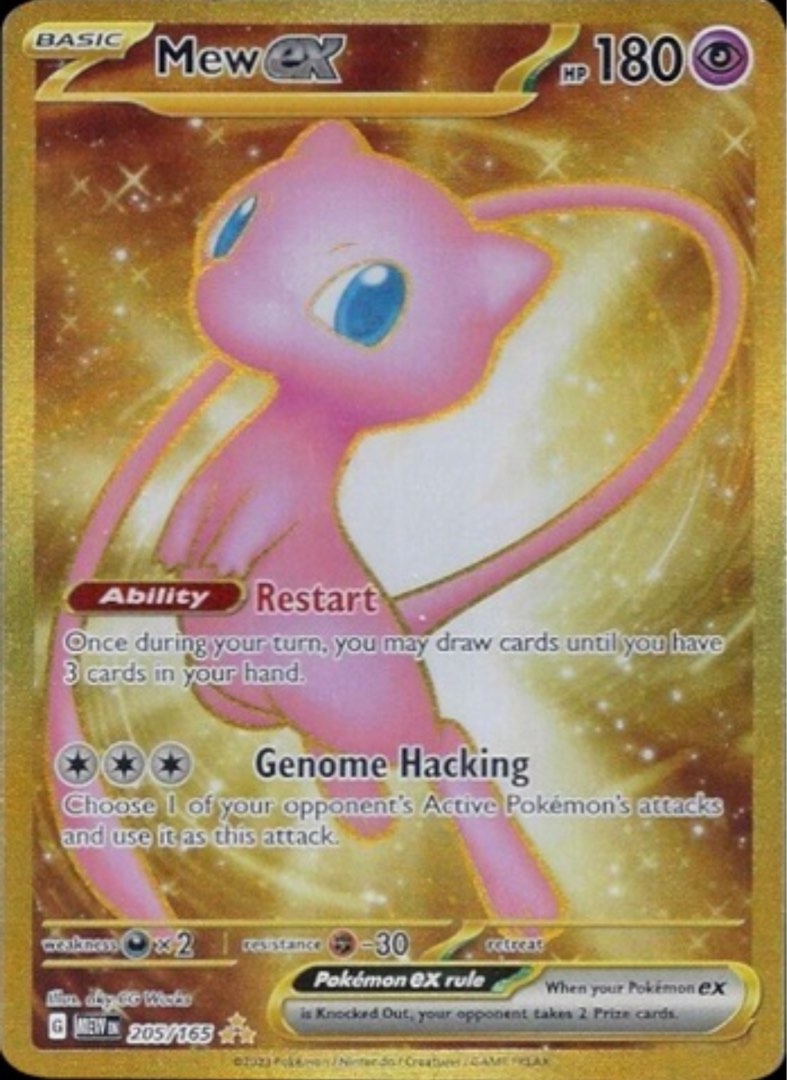 Pokémon 151 mew ex gold, Hobbies & Toys, Toys & Games on Carousell