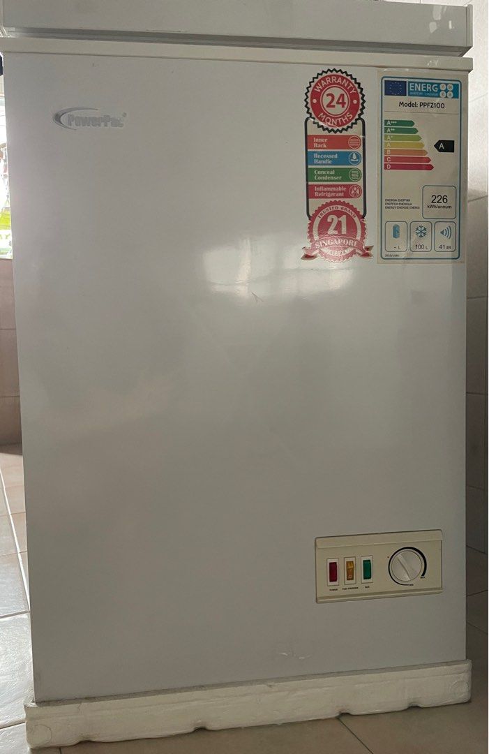 powerpac 100L chest freezer (PPFZ100), TV & Home Appliances, Kitchen ...