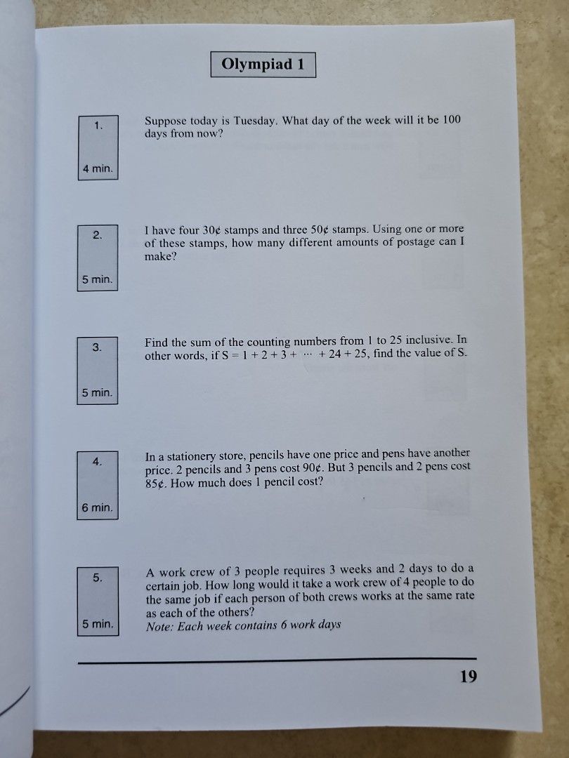 Primary and Lower Secondary Math Olympiad Book, Hobbies & Toys, Books & Magazines, Assessment ...