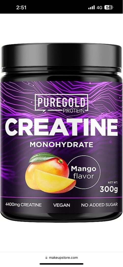 Puregold Creatine Monohydrate 300G Cola Flavour, Health & Nutrition ...