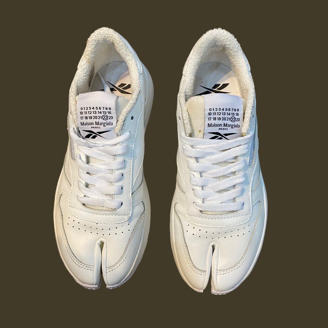 Reebok MM6 Maison Margiela white tabi sneakers, Women's Fashion ...