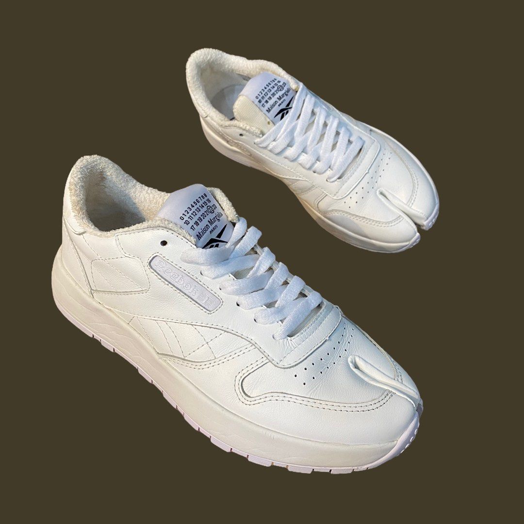 Reebok MM6 Maison Margiela white tabi sneakers, Women's Fashion ...