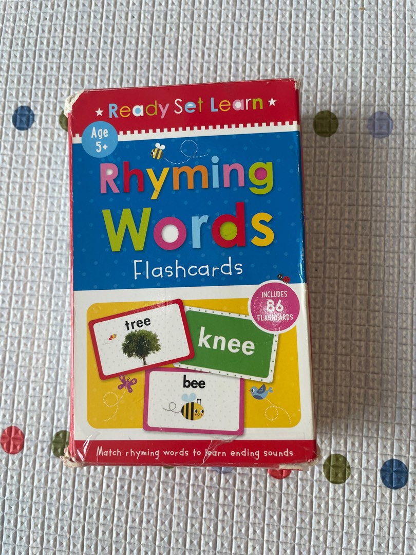 Rhyming Words Flashcards, Babies & Kids, Infant Playtime on Carousell