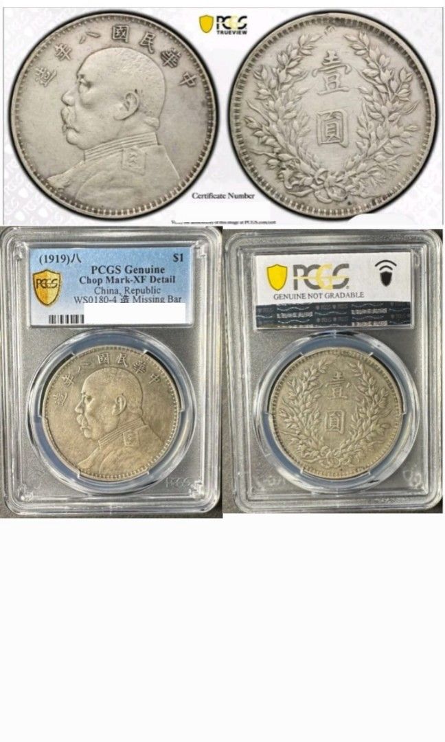 ROC silver fat man dollar 1919 (Year 8), Hobbies & Toys, Memorabilia ...