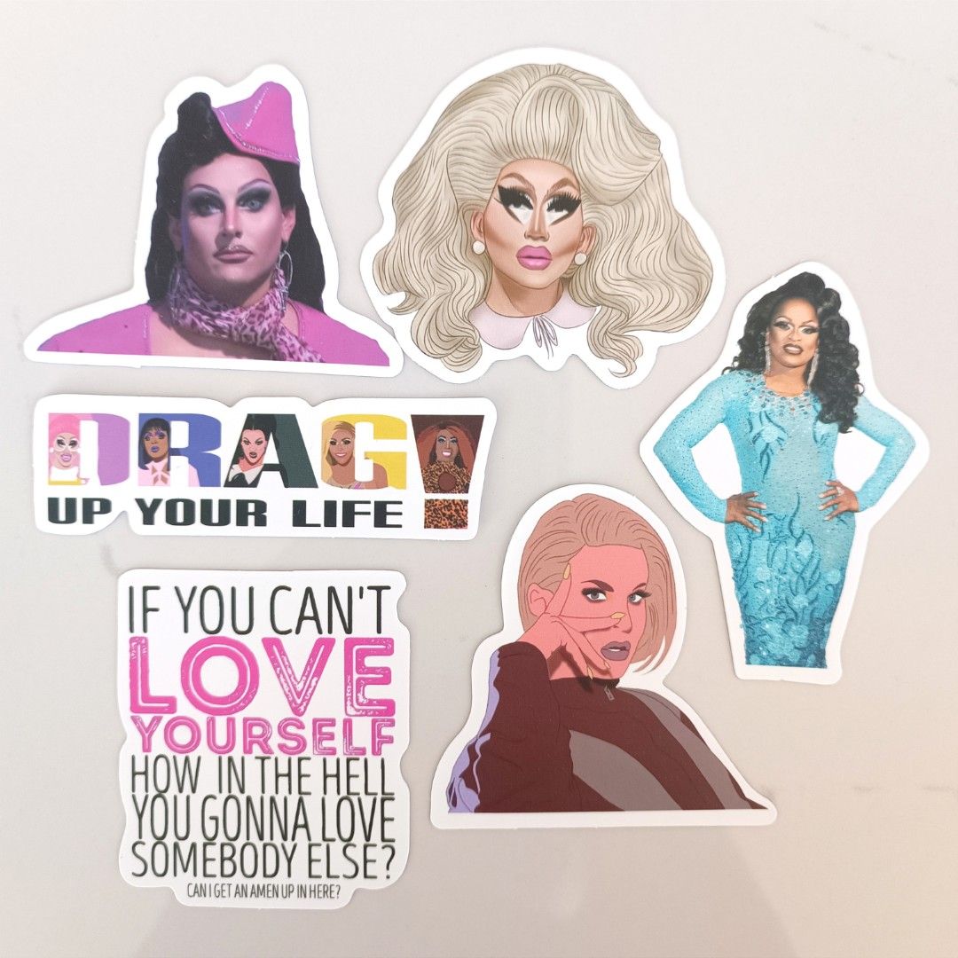 RuPaul's Drag Race Waterproof Stickers (Sold per Set), Hobbies & Toys ...