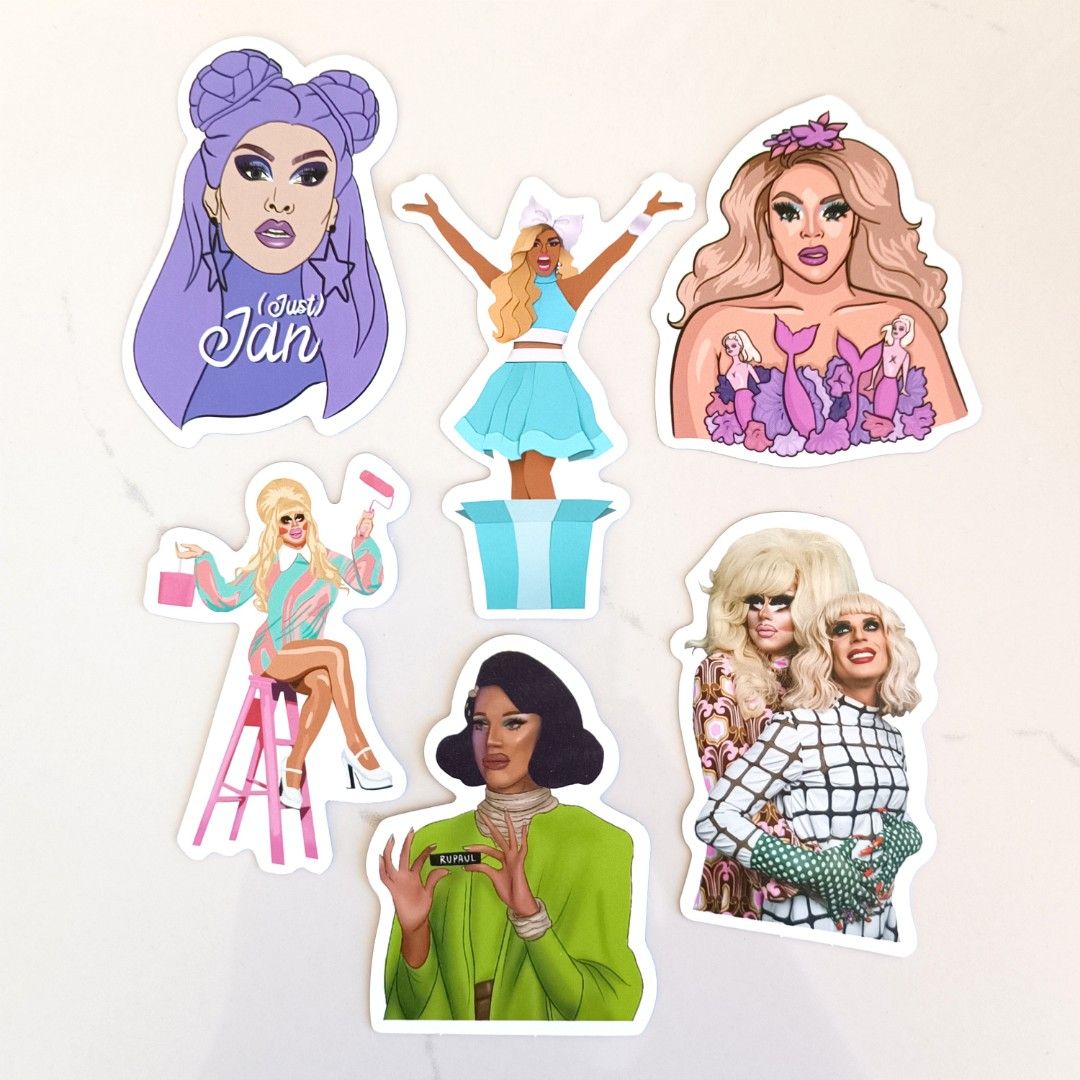 RuPaul's Drag Race Waterproof Stickers (Sold per Set), Hobbies & Toys ...
