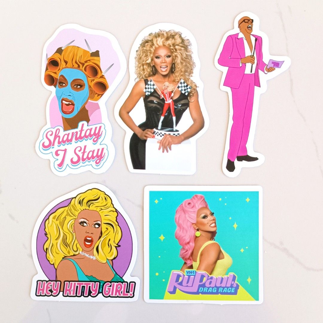 RuPaul's Drag Race Waterproof Stickers (Sold per Set), Hobbies & Toys ...