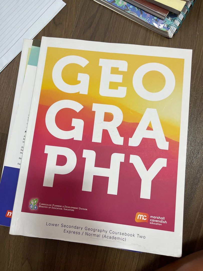Sec 1 and sec 2 Geography Textbook and sec 1 geography revision guide ...
