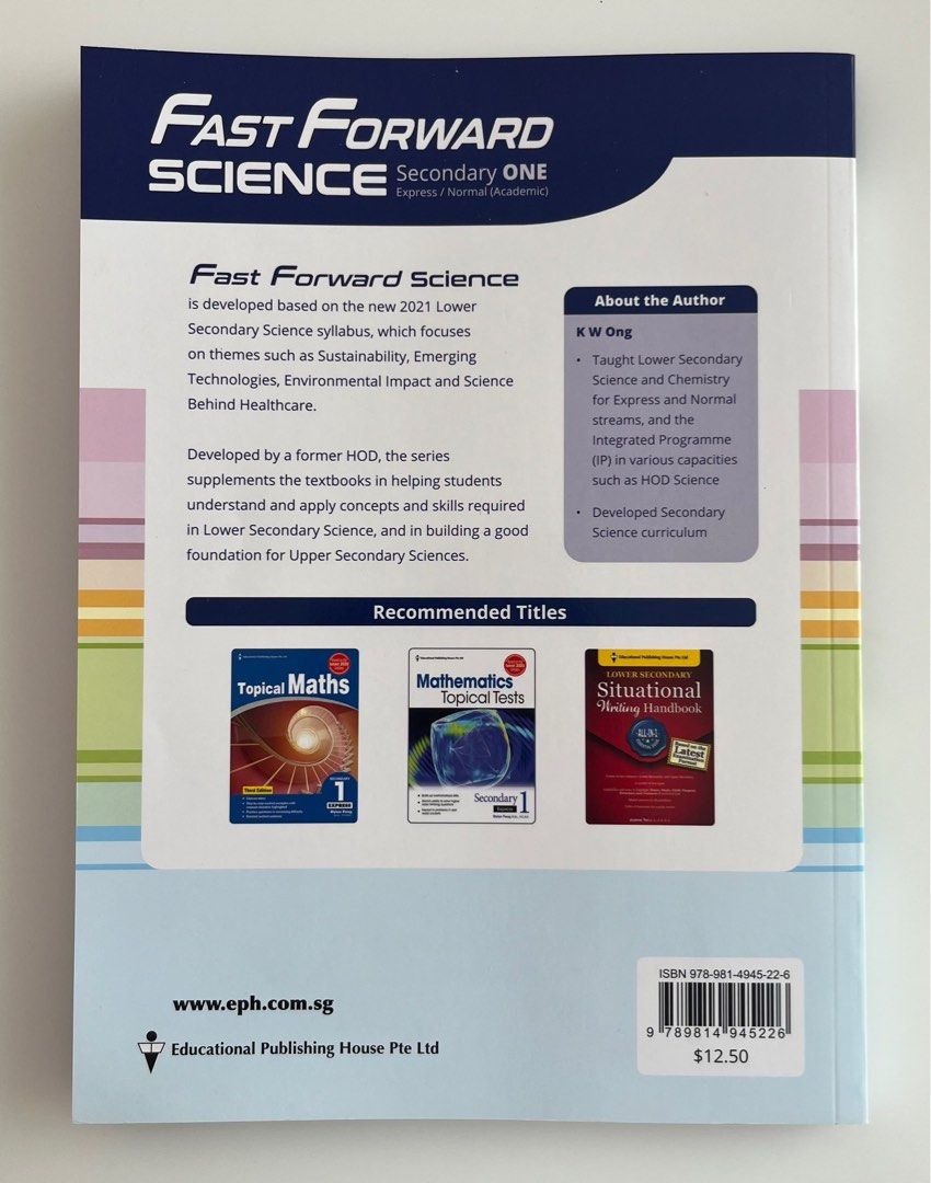 secondary 1 fast forward science assement book 1B, Hobbies & Toys ...