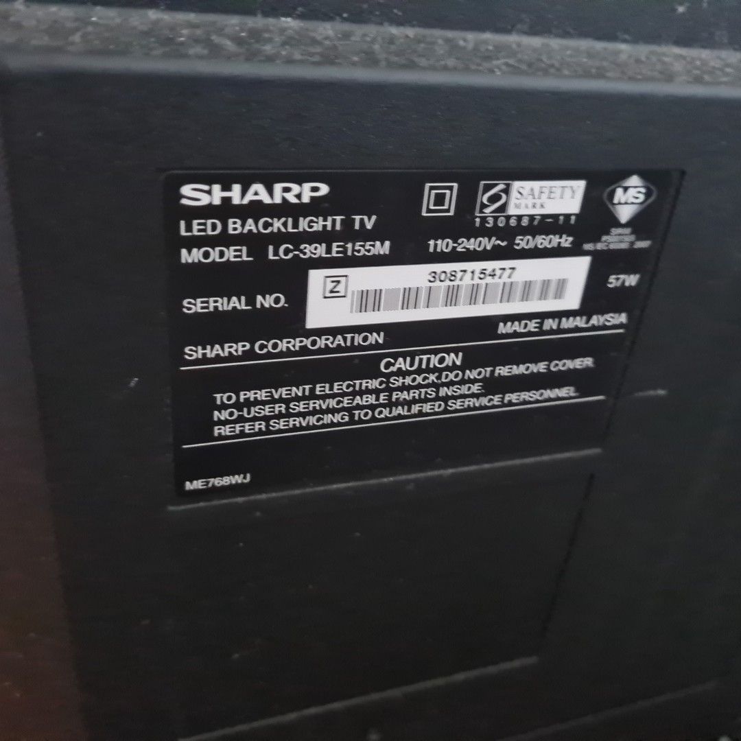 Sharp 39 inch led, TV & Home Appliances, TV & Entertainment, TV on ...