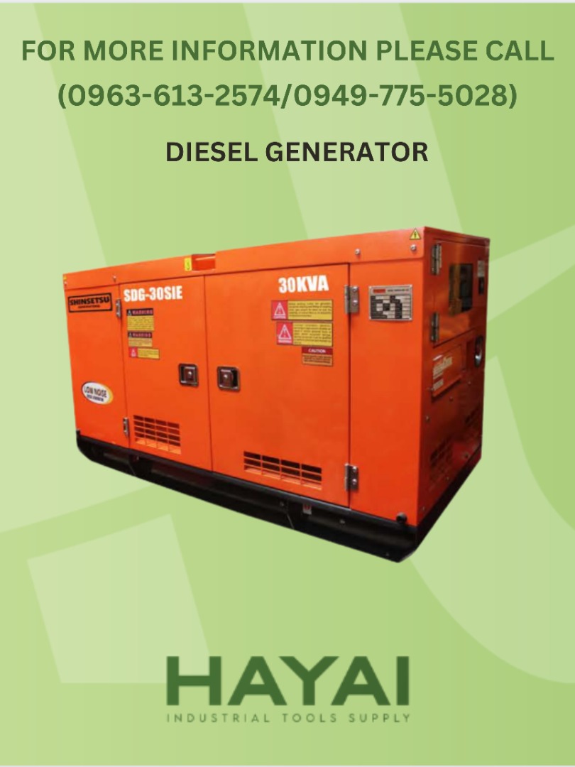 SHINSETSU DIESEL GENERATOR, Commercial & Industrial, Construction Tools ...