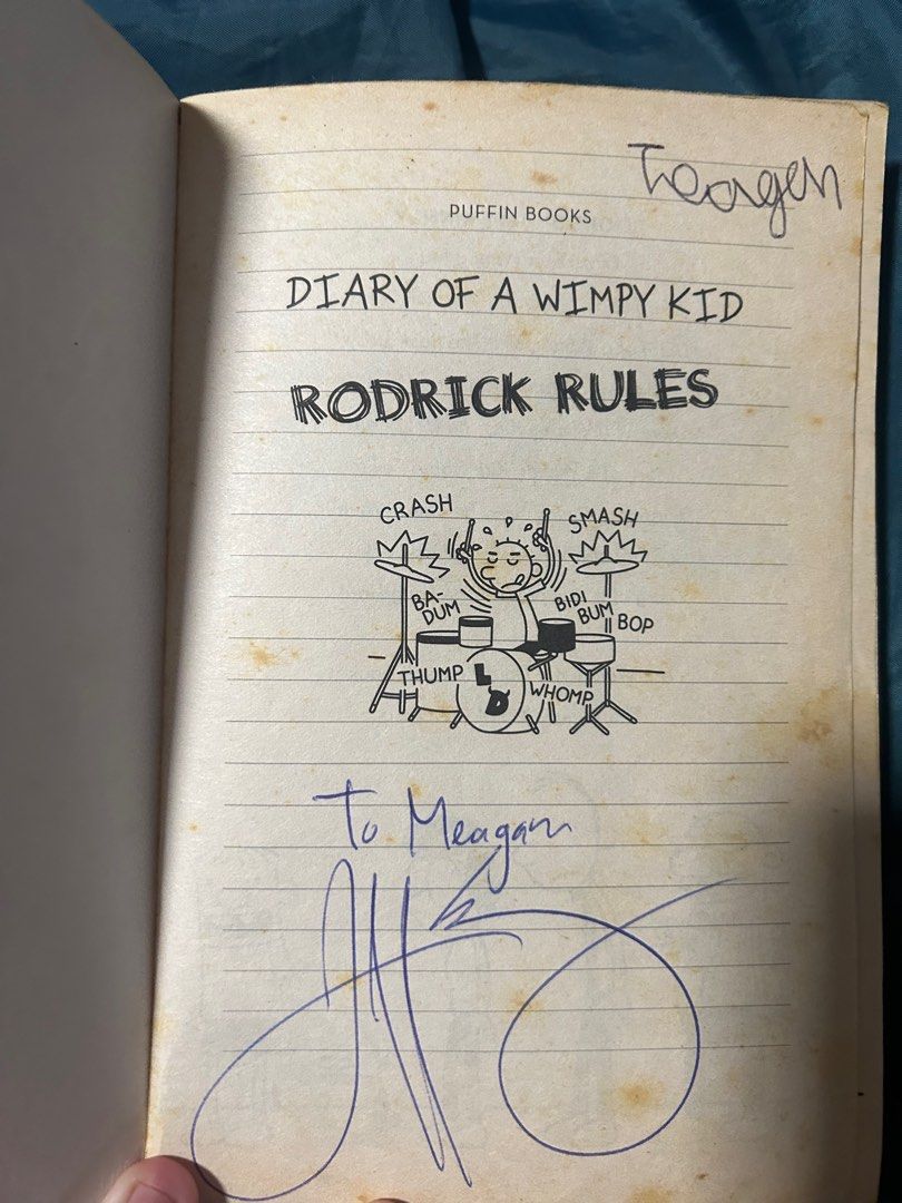 Signed Diary Of A Wimpy Kid Books, Hobbies & Toys, Books & Magazines, Children's Books on Carousell