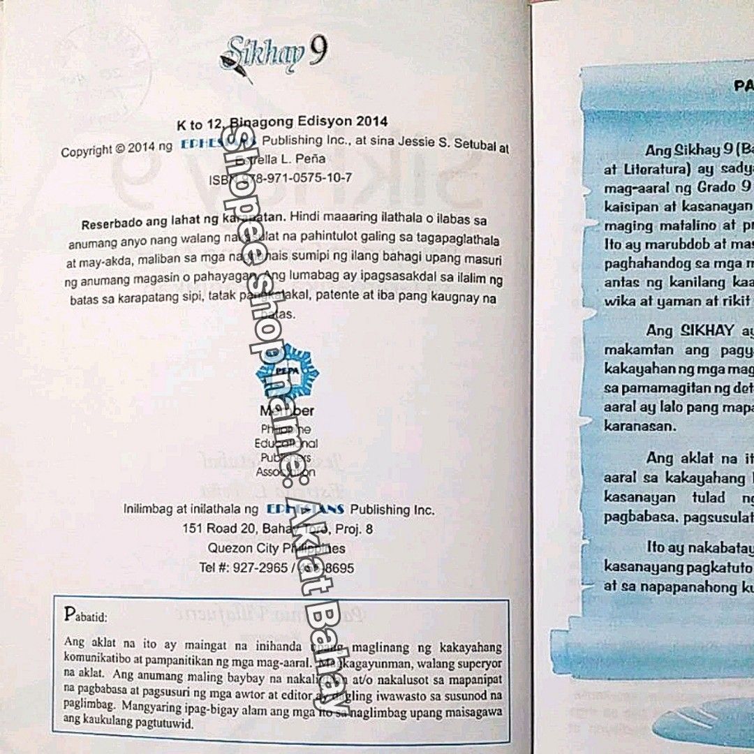 Sikhay: Batayan at Sanayang Aklat sa Gramatika at Literatura Grade 9 ...
