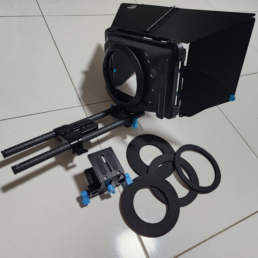 Smallrig Base Plate with Fotga DP3000 Matte Box Sunshade and Rail Rod for DSLR & Mirrorless ...