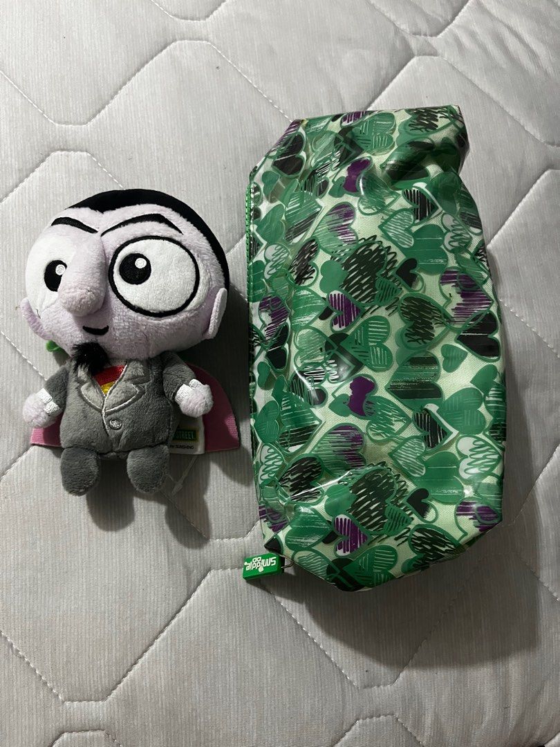 Smiggle pencil case plus free sesame street soft plush, Hobbies & Toys ...