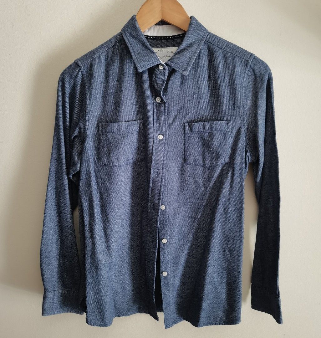 Soft denim color, Women's Fashion, Tops, Longsleeves on Carousell