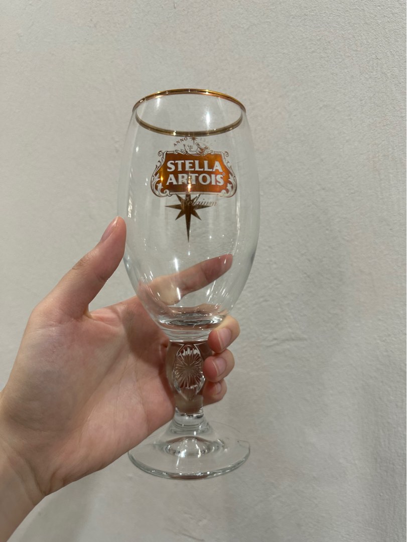 Beer glasses Stellar Artois Glass Chalice Set/ Wine glasses, Furniture ...