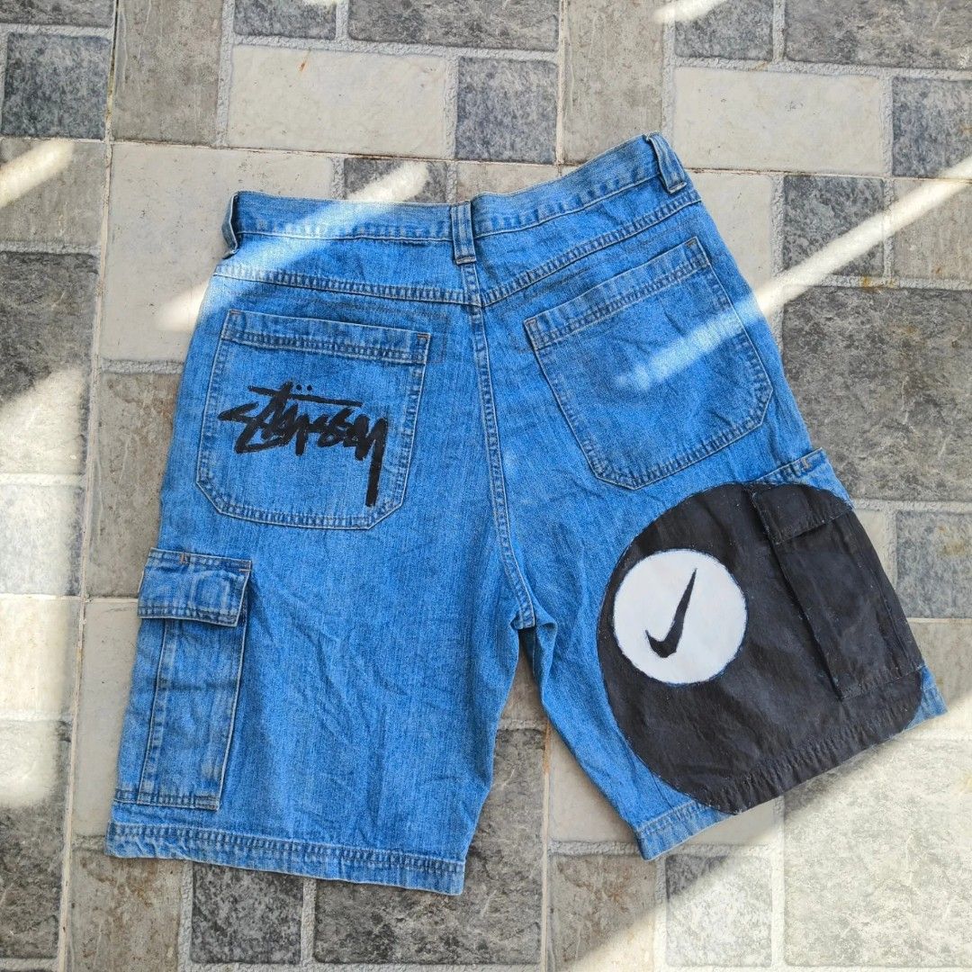 Stussy and Bapesta customized jorts, Men's Fashion, Bottoms, Shorts on ...