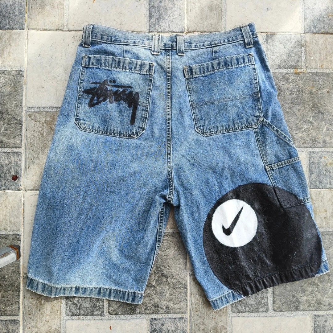 Stussy and Bapesta customized jorts, Men's Fashion, Bottoms, Shorts on ...