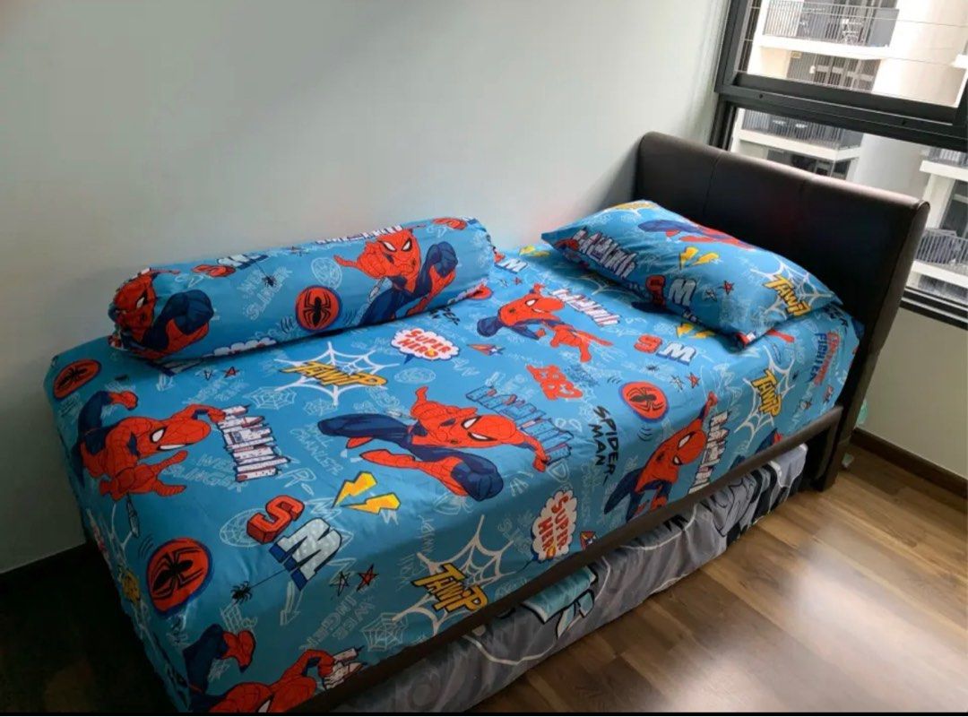 Eurotex Super single bedsheet Spider-Man, Furniture & Home Living ...