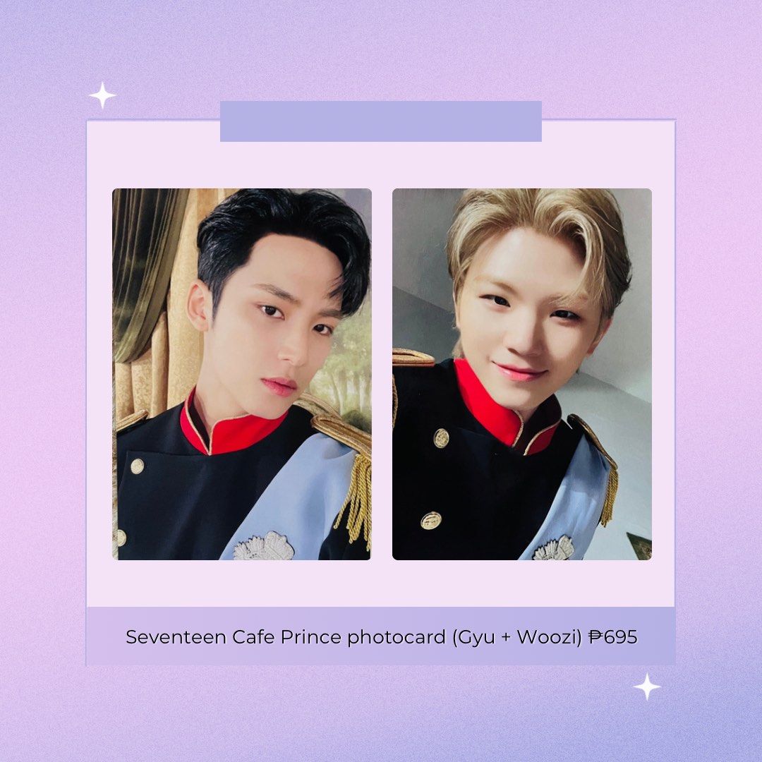SVT Cafe Prince Photocard (Mingyu + Woozi), Hobbies & Toys, Memorabilia & Collectibles, K-Wave ...