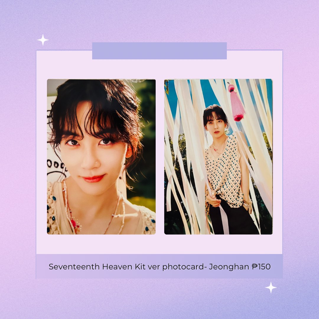 SVT Heaven Kit photocard (postcard size) member set - Jeonghan, Hobbies ...