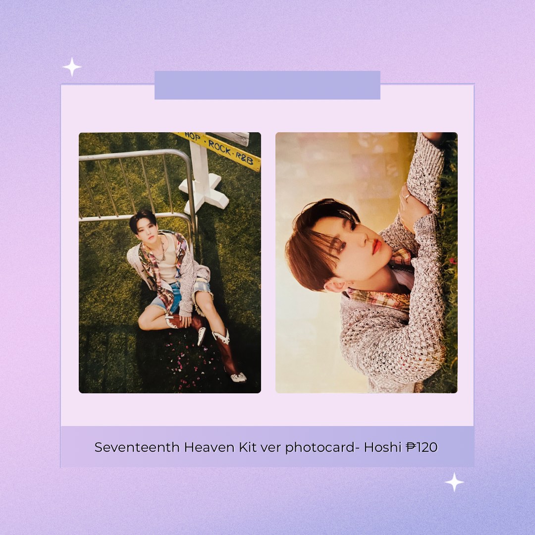 SVT Heaven Kit photocard (postcard size) member set - Hoshi, Hobbies ...