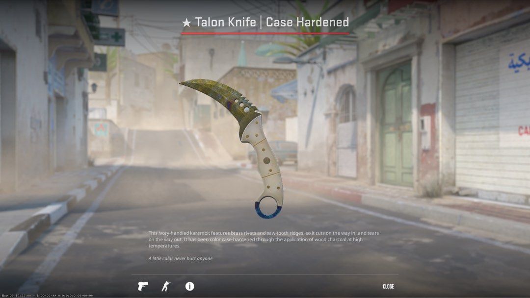 CS2 - Talon Knife Case Hardened (BS), Video Gaming, Gaming Accessories ...