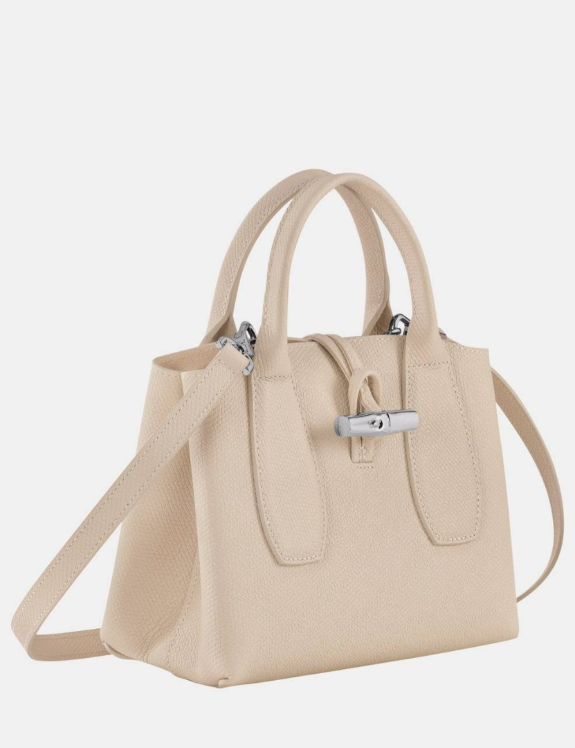 Tas LONGCHAMP Roseau Small Top Handle Leather paper, Barang Mewah, Tas ...