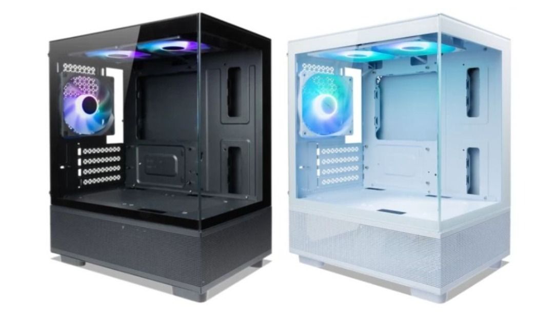 Tecware Infinity M2 Black/White Compact MATX Case 3 ARGB sync fans ...