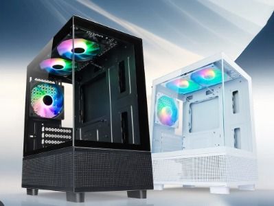 Tecware Infinity M2 Black/White Compact MATX Case 3 ARGB sync fans ...