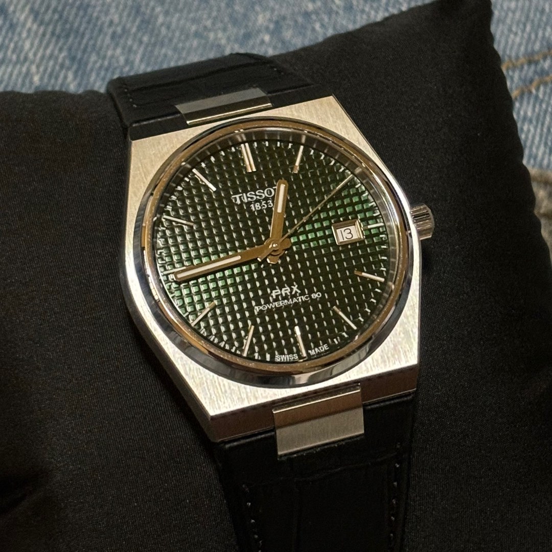 TISSOT PRX POWERMATIC 80 (GREEN), Luxury, Watches on Carousell