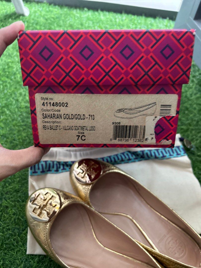 TORY BURCH REVA BALLET FLATS, Women's Fashion, Footwear, Flats ...