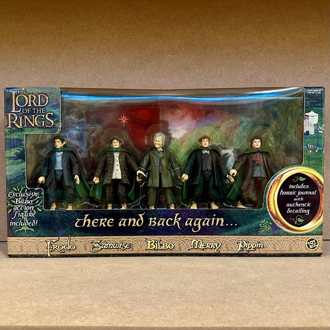 ToyBiz Lord of the Rings LOTR There and Back Again Deluxe Five Figured ...