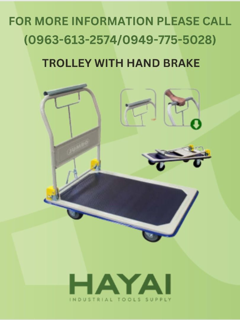 TROLLEYWITH HAND BRAKE, Commercial & Industrial, Construction Tools ...