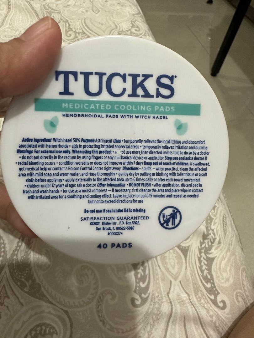 Tucks Medicated cooling pads, Beauty & Personal Care, Sanitary Hygiene ...