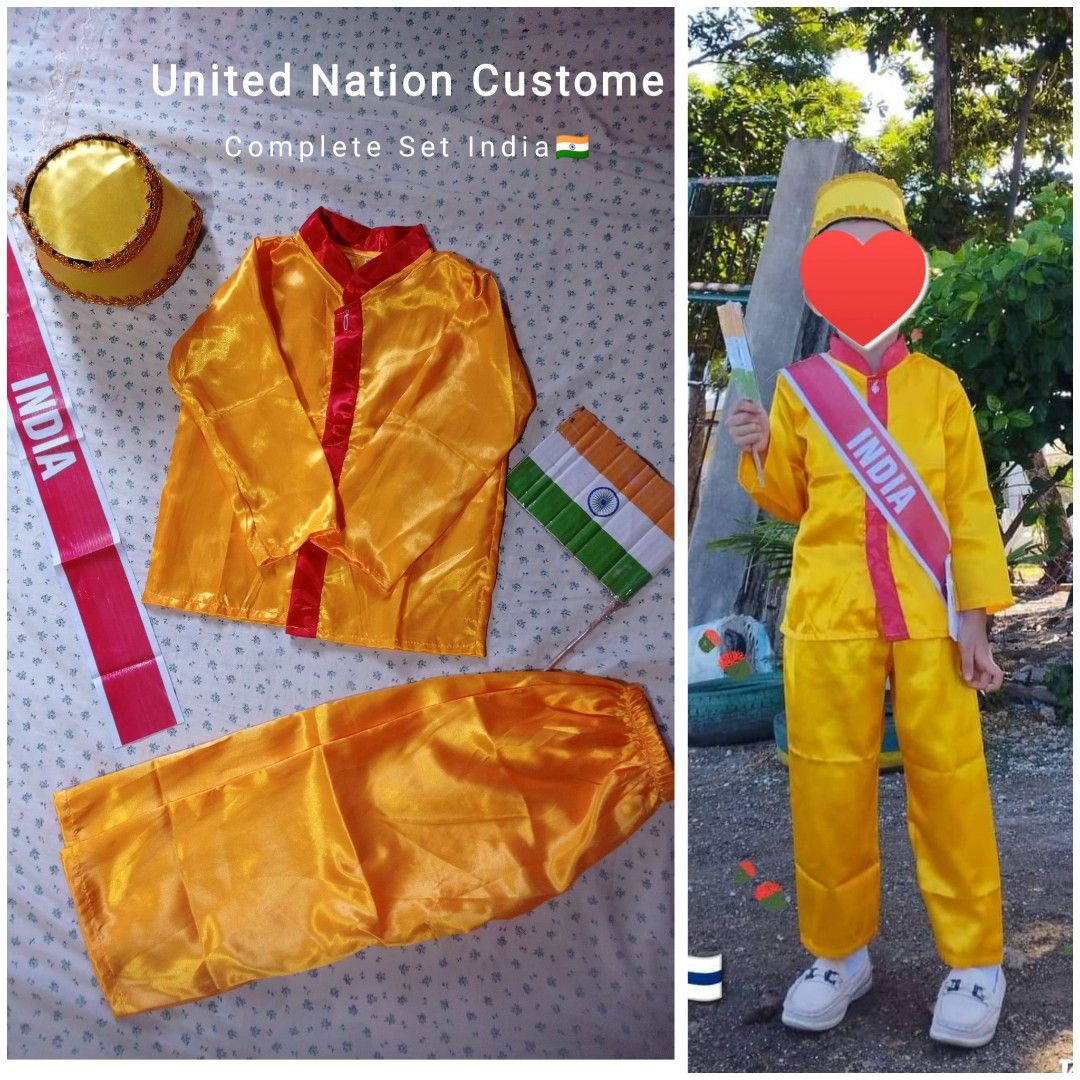 UN India Custome/Boy/Complete Set, Babies & Kids, Babies & Kids Fashion ...