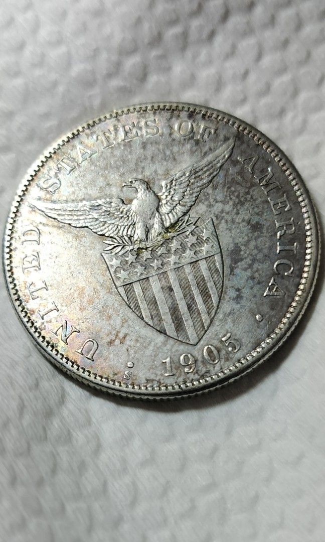 US Philippines Coin 1p 1905s Courv AU Detail// Natural tuned// We'd ...