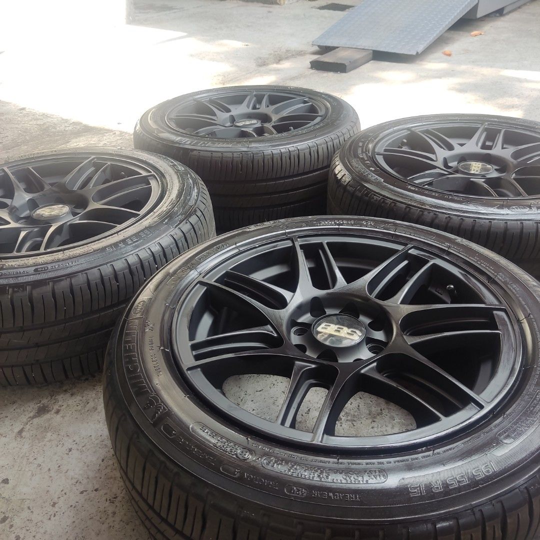 Used 15 inch Rims with tyres, Car Accessories, Tyres & Rims on Carousell