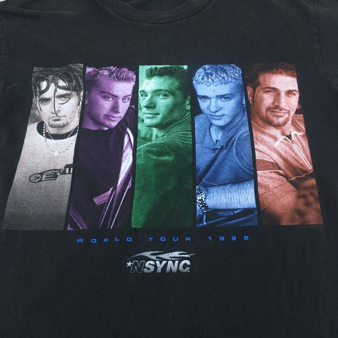 Vintage NSYNC WORLD TOUR 1998, Men's Fashion, Tops & Sets, Tshirts ...