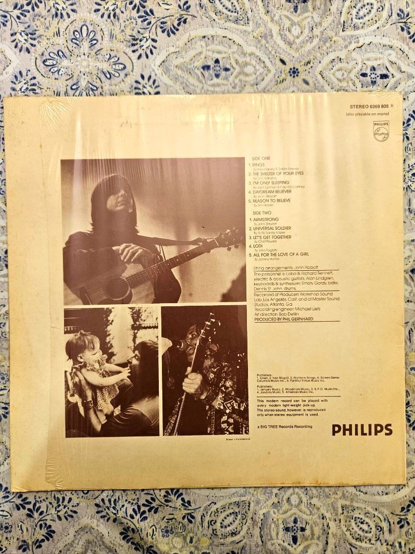 Vinyl Record: Lobo - Just A Singer [Genre: Pop / Rock / Folk Rock ...