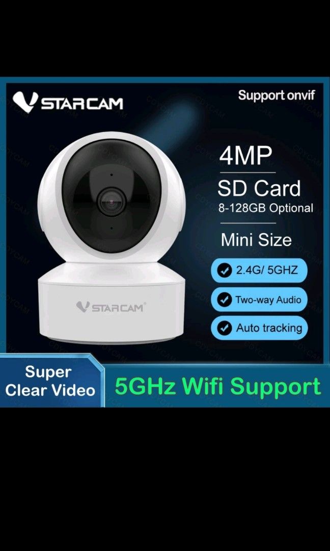 Vstarcam CS49Q 4MP Dual Band+RJ45 IP Camera, Furniture & Home Living, Security & Locks, Security ...