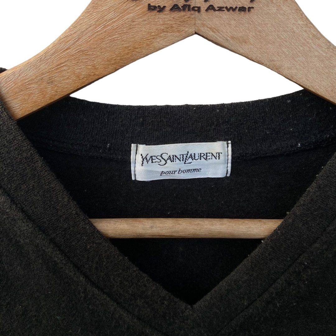 Vtg 90s YSL Yves Saint Laurent pour homme Logo Shirt, Men's Fashion ...