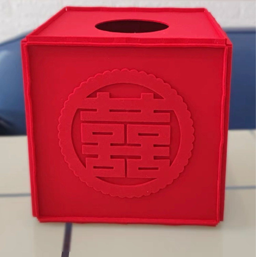 Wedding angpao box/lucky draw box, Furniture & Home Living, Home Decor ...