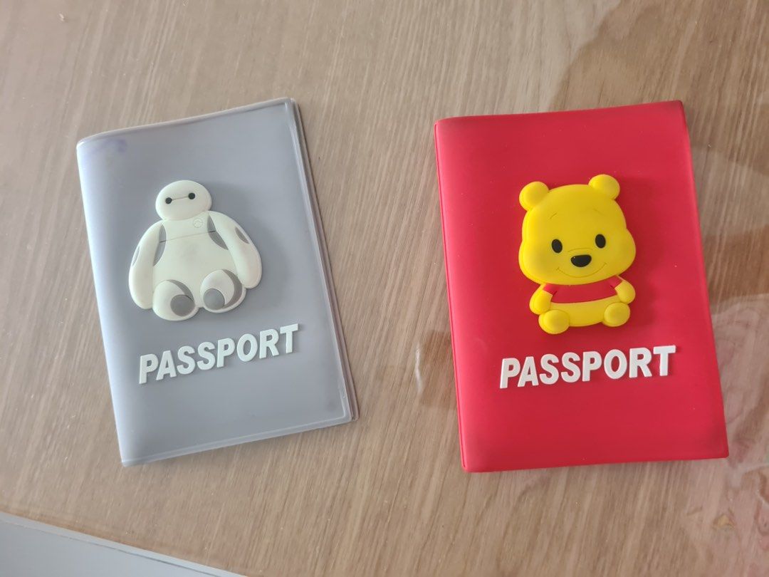 Winnie the Pooh and Baymax passport holdet, Hobbies & Toys, Travel ...
