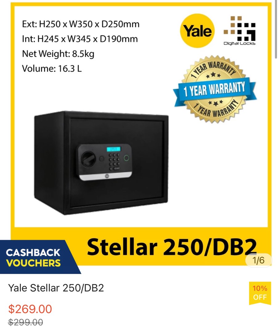 Yale Stellar Safe, Furniture & Home Living, Security & Locks, Safe on ...