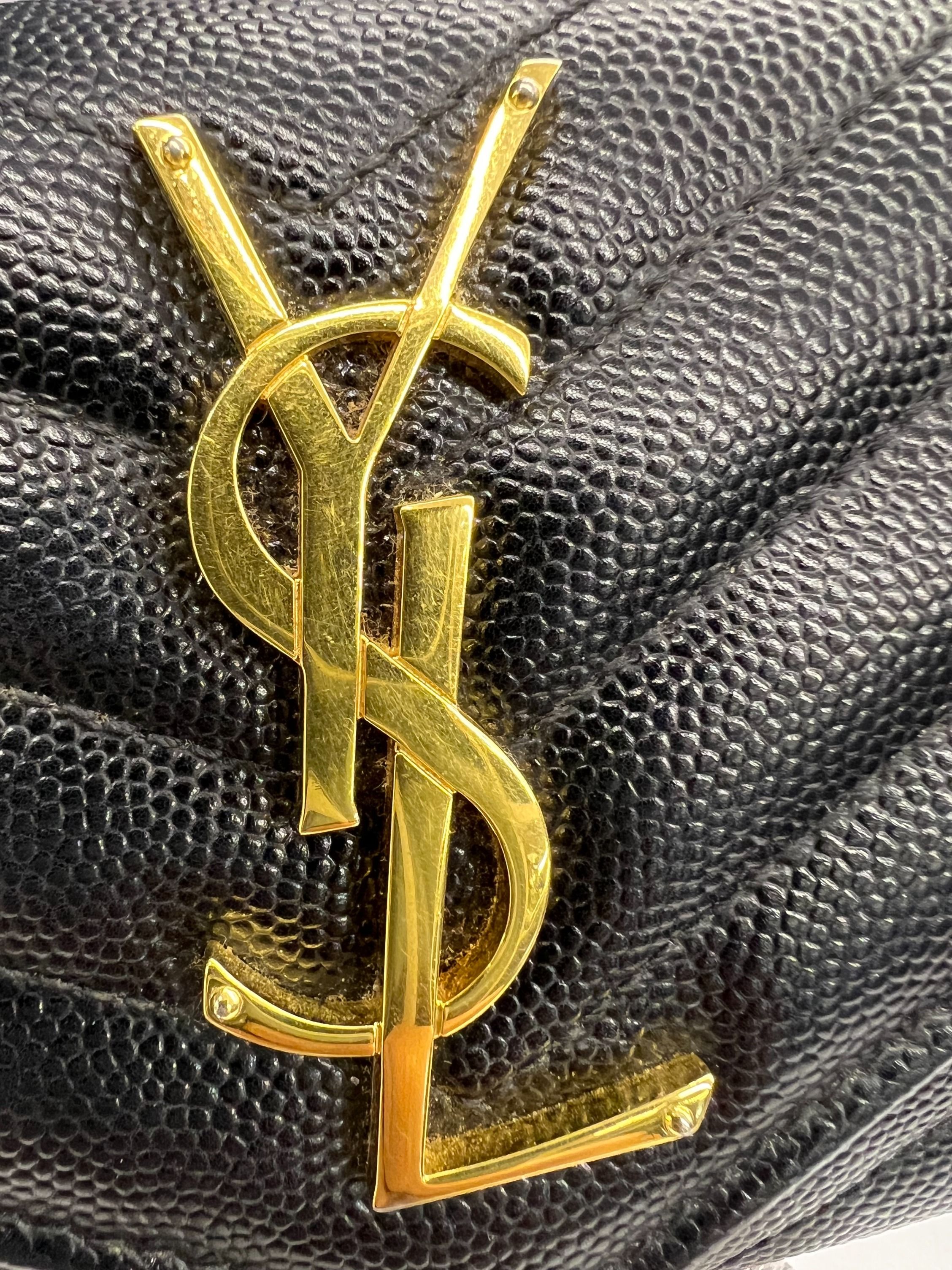 YSL Flap caviar wallet, Black, GHW, Luxury, Bags & Wallets on Carousell
