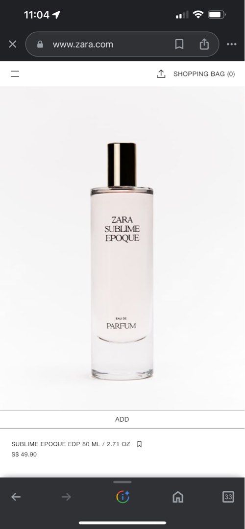 Zara Sublime Epoque, Beauty & Personal Care, Fragrance & Deodorants on ...