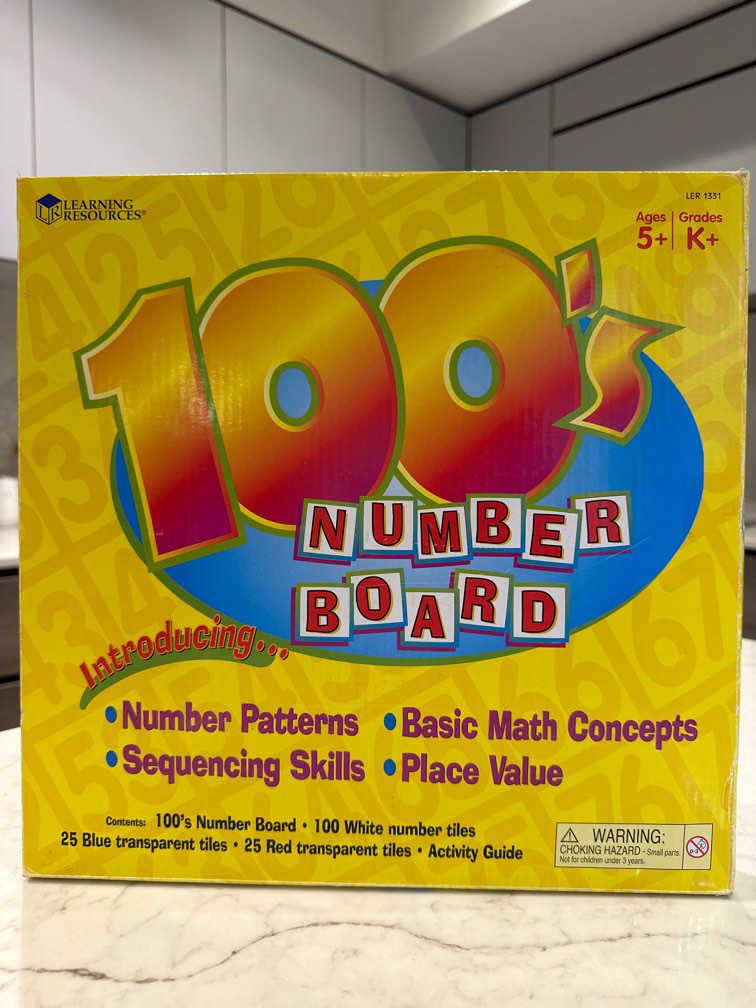 100 Number Board, Hobbies & Toys, Toys & Games on Carousell