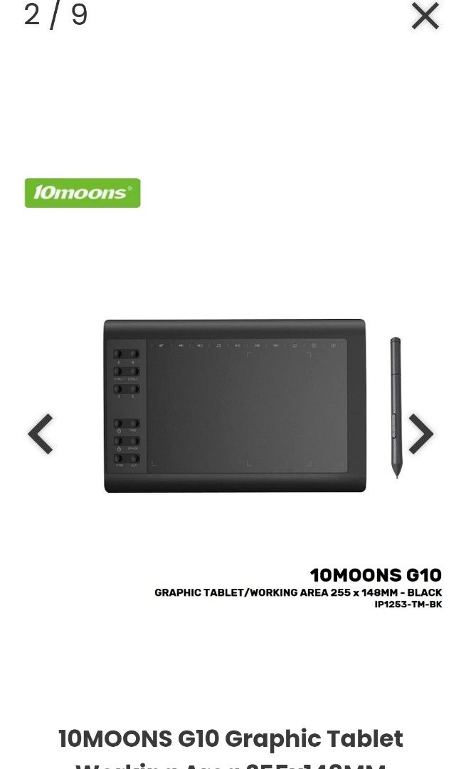 10Moons G10 Drawing Tablet, Mobile Phones & Gadgets, Tablets, Others on ...
